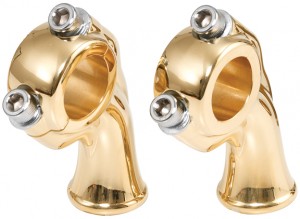 De Luxe Brass Motorcycle Risers – Custom Motorcycle Parts, Bobber Parts ...