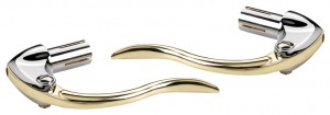 Retro Inverted Motorcycle Hand Controls Chrome and Brass – Custom ...