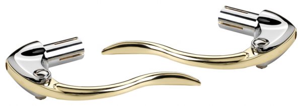 Retro Inverted Motorcycle Hand Controls Chrome and Brass – Custom ...