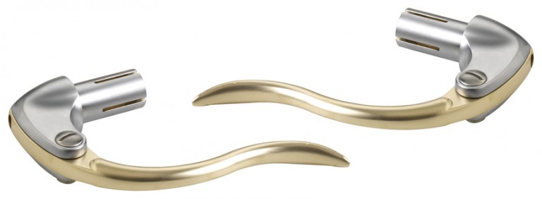 Retro Inverted Motorcycle Hand Controls Chrome and Brass – Custom ...