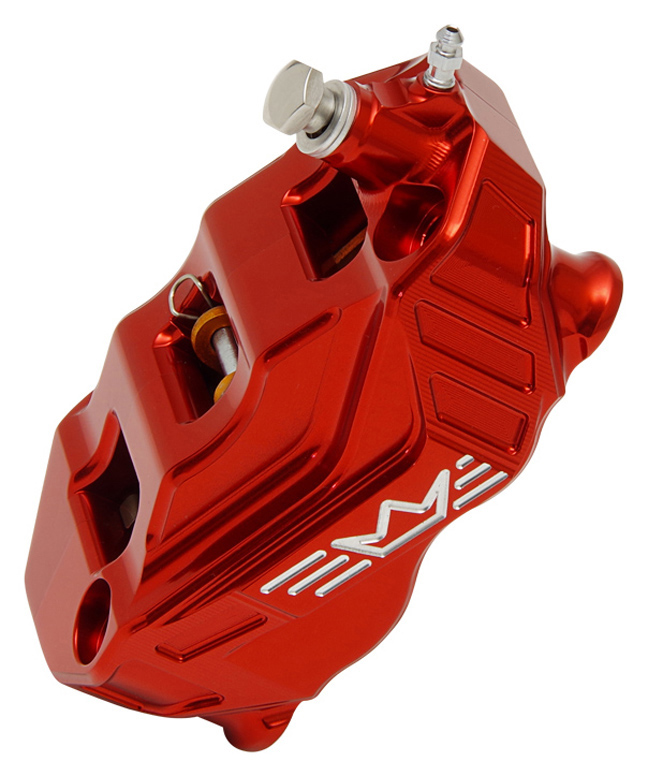 4-piston radial brake caliper RR108 right – red – Custom Motorcycle ...