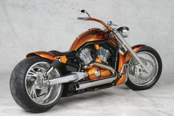 Orange Custom V-Rod – Custom Motorcycle Parts, Bobber Parts, Chopper ...