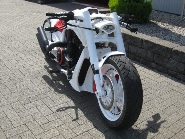 White Carrera V-Rod – Custom Motorcycle Parts, Bobber Parts, Chopper ...