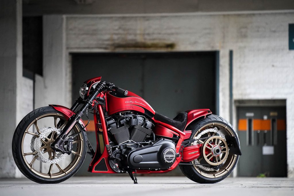 Red M8 Breakout – Custom Motorcycle Parts, Bobber Parts, Chopper ...