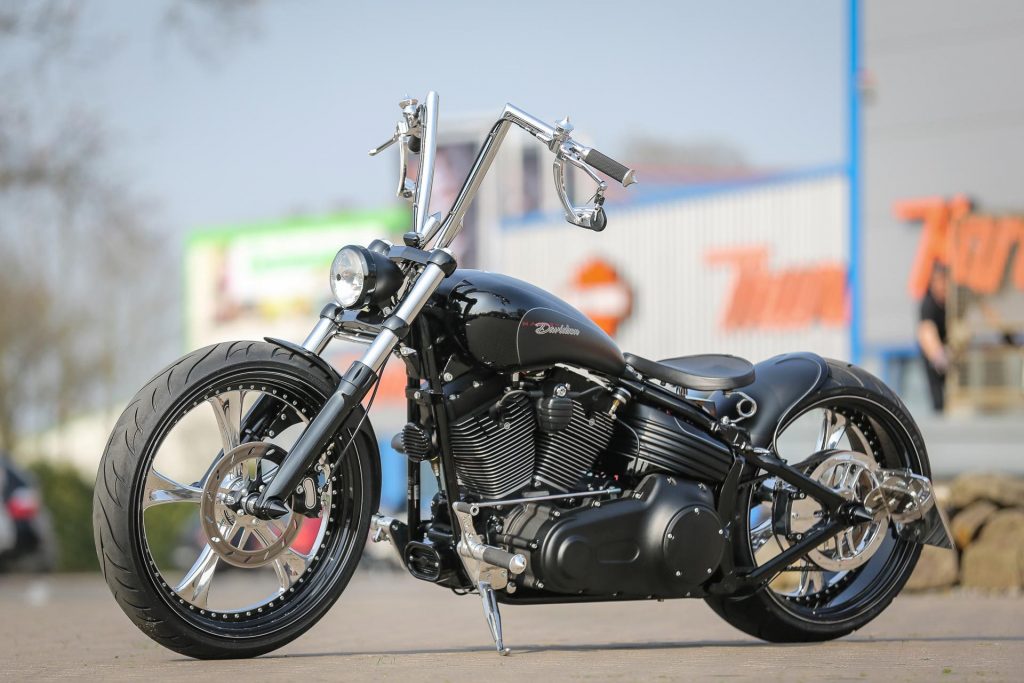 Black Custom Harley Rocker C – Custom Motorcycle Parts, Bobber Parts ...