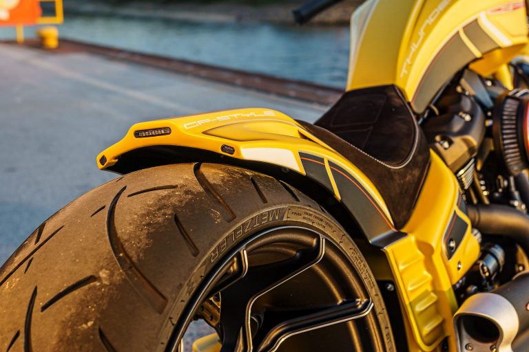 Yellow Milwaukee Eight Breakout – Custom Motorcycle Parts, Bobber Parts ...